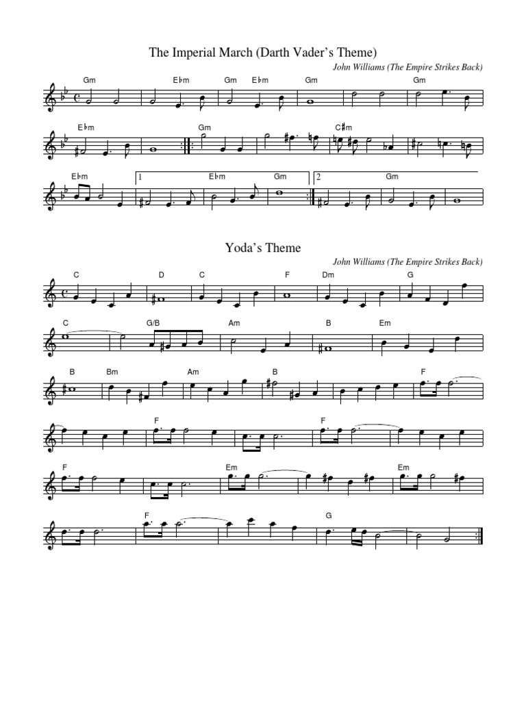 Imperial March Sheet Music and Notes | PDF