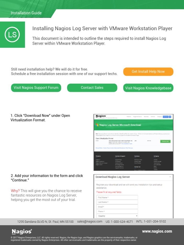 Installing Nagios Log Server With VMware Workstation Player | PDF | Virtual Machine | Computer ...