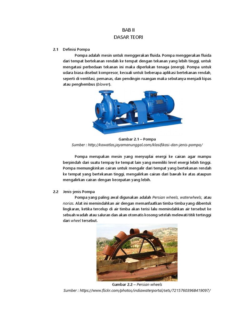 Centrifugal Pump - Bab II - Dasar Teori | PDF
