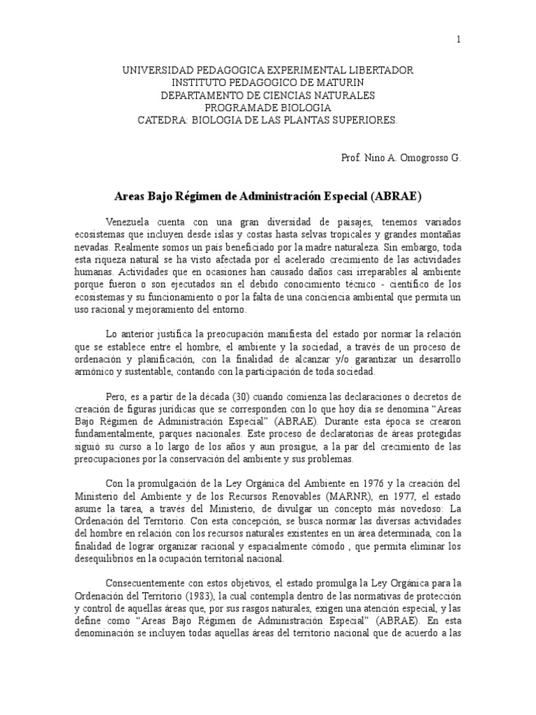 ABRAE | PDF | Los bosques | Reservorio