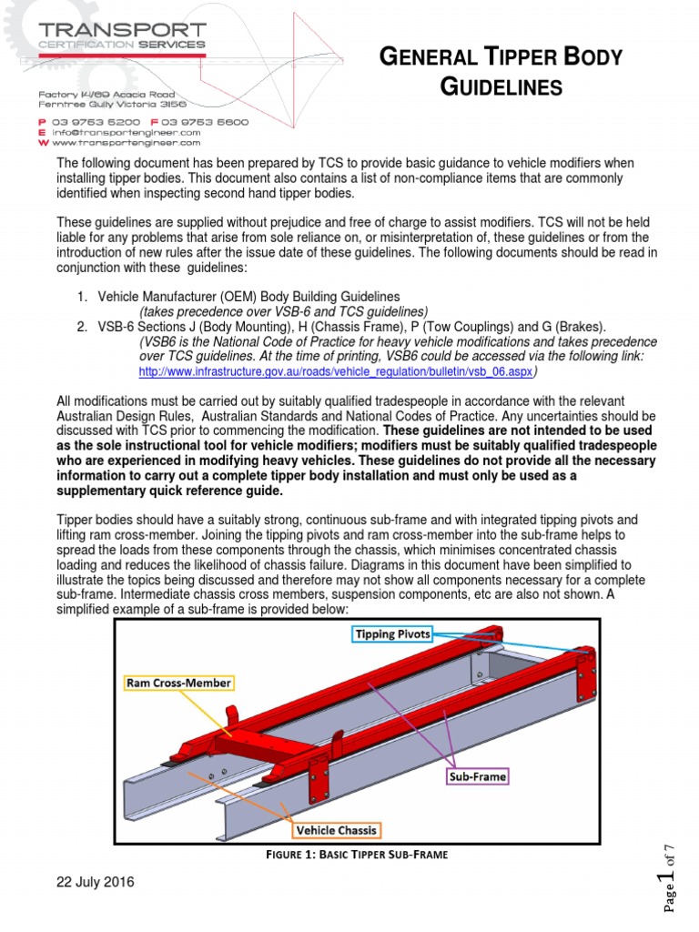 General Tipper Guidelines 4 | PDF | Mechanical Engineering ...