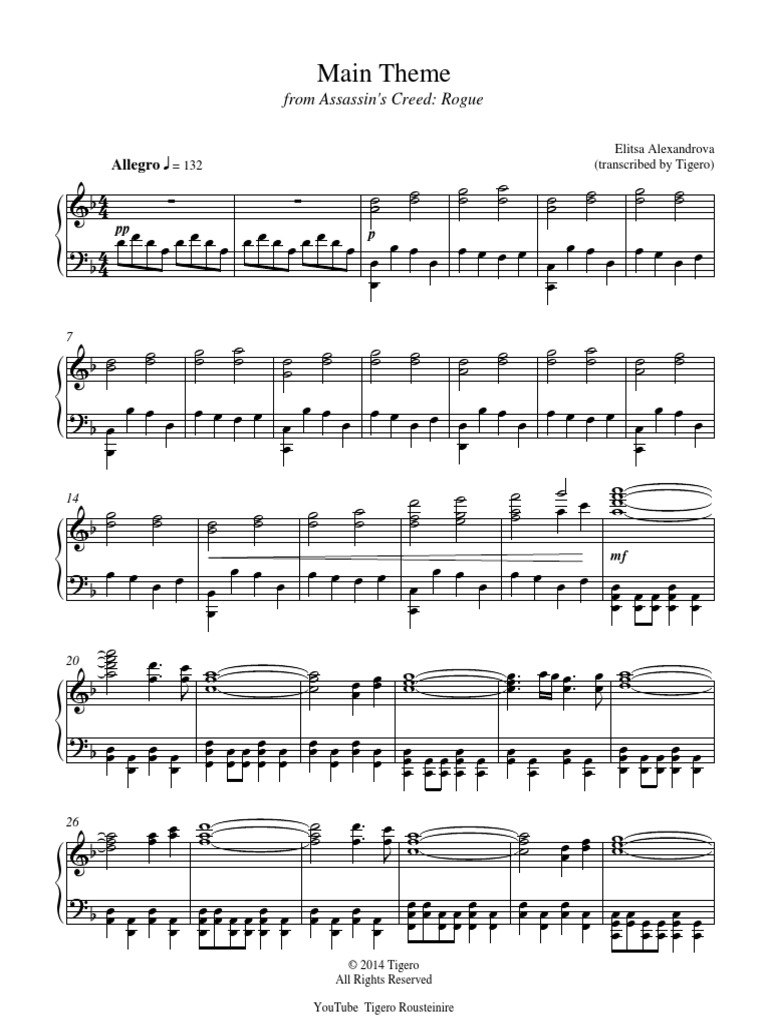 Assassin's Creed - Rogue - Main Theme | PDF | Leisure