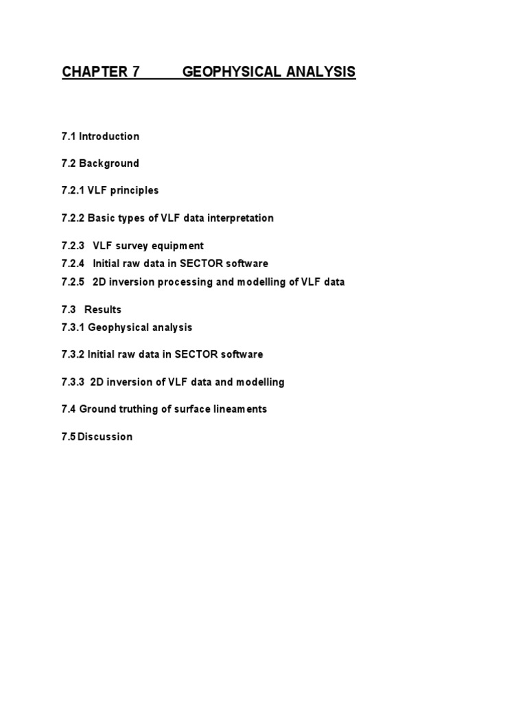Chapter 7 Geophysical Analysis | PDF | Geophysics | Geophysical Survey ...