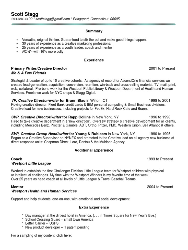 Scott Stagg CV | PDF | Business