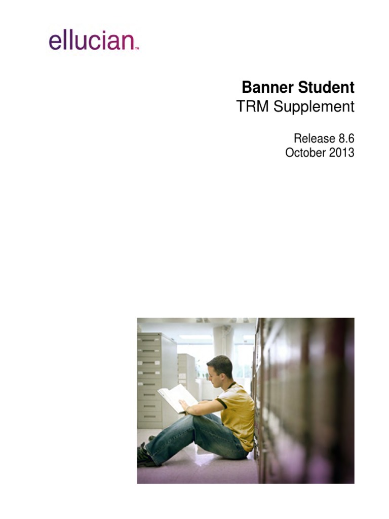 Banner Student Technical Reference Manual Supplement 8.6 | PDF ...