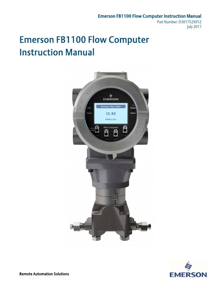 Emerson FB1100 Flow Computer Instruction Manual en 586730 | PDF ...
