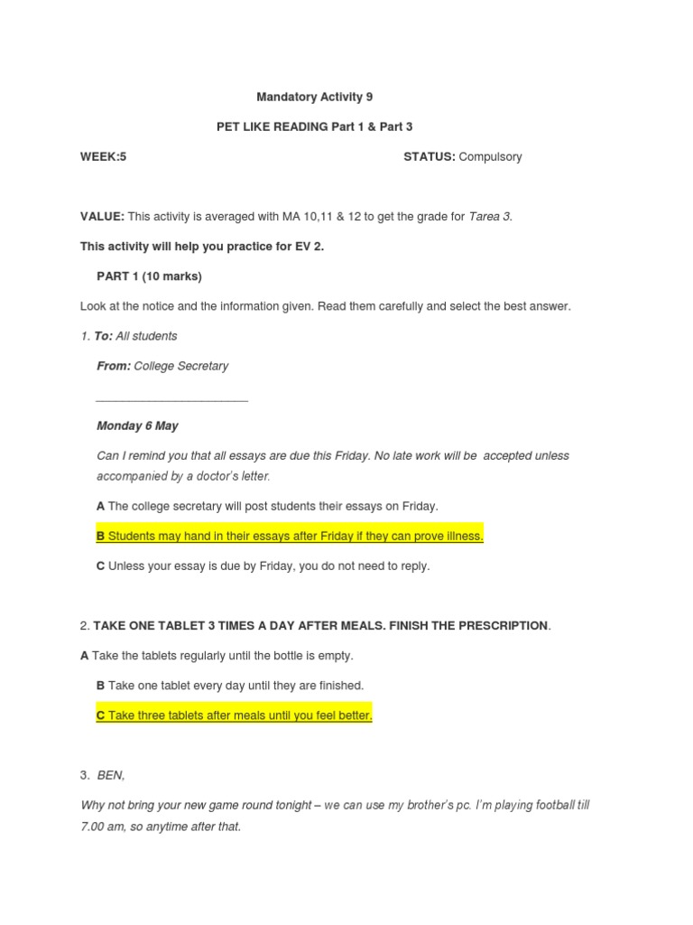 Mandatory Activity 9 Reading Comprehension | PDF | Tasmania | Camping