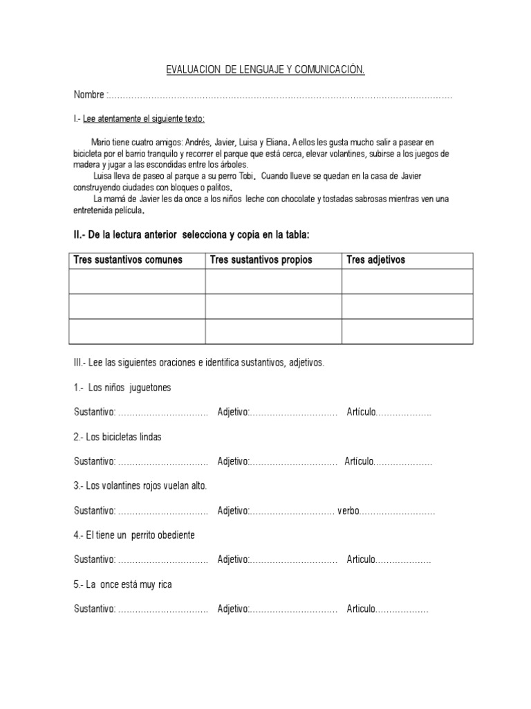 200812150942560.guia de Adjetivos Verbos Sustantivos | PDF | Verbo ...