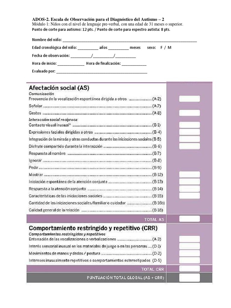ADOS2 Modulo 1
