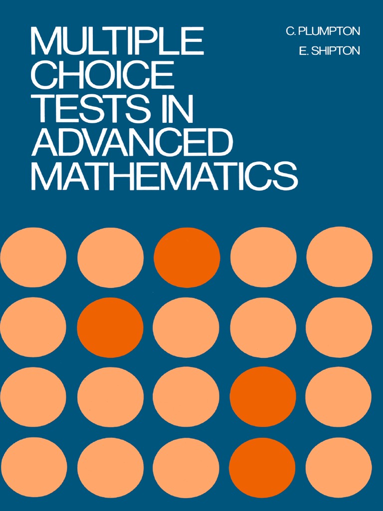 Multiple Choice Tests In Advanced Mathematics PDF Multiple Choice