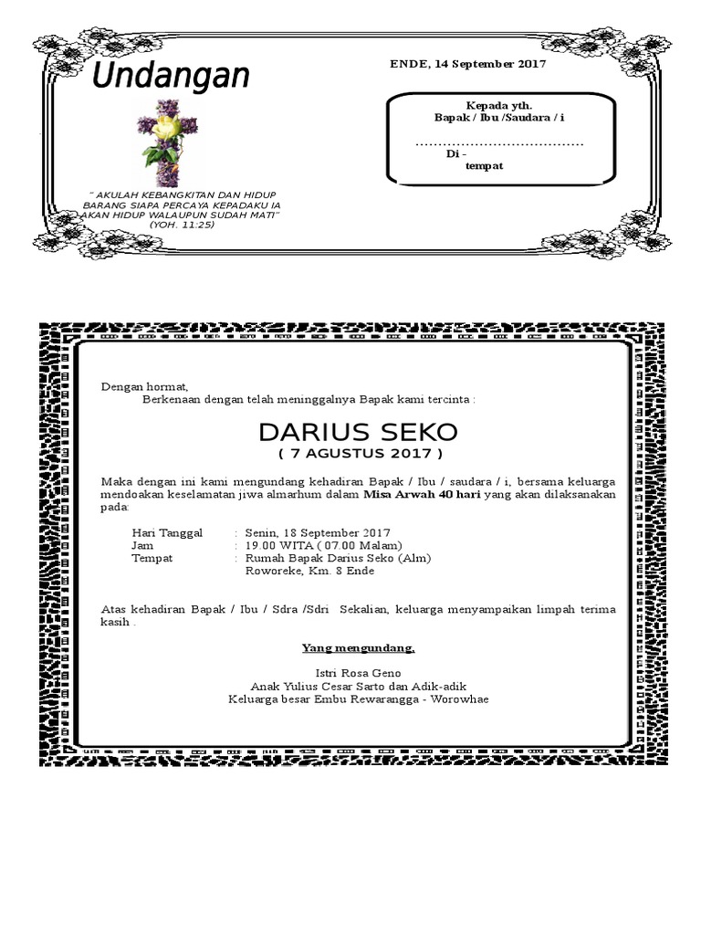 UNDANGAN 40 Hari | PDF