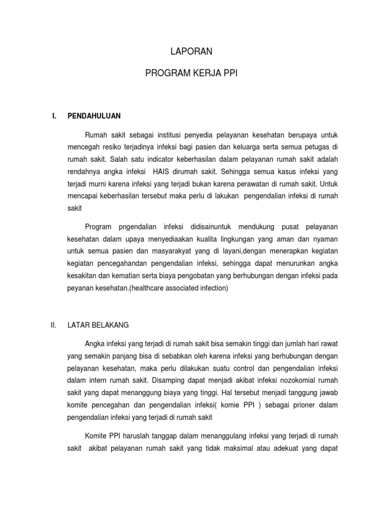 Laporan Program Kerja Ppi | PDF
