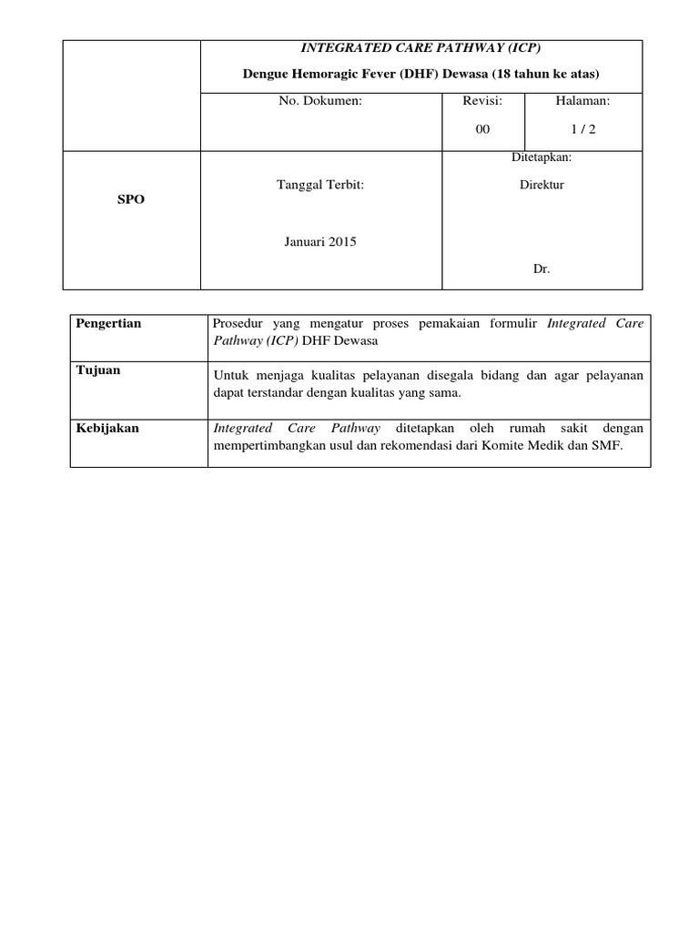 Sop Icp DHF Dewasa Di Igd | PDF