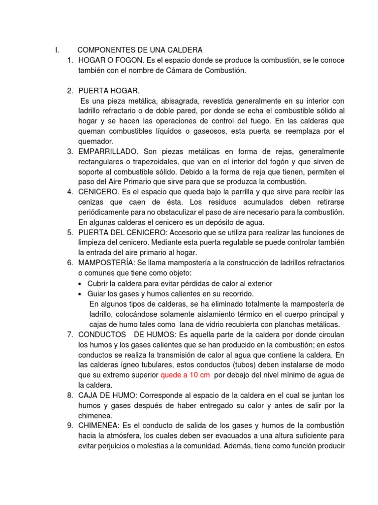 Componentes de Una Caldera | PDF | Caldera | Hogar