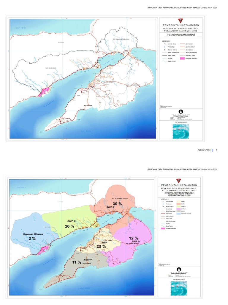 Peta - Peta RTRW Kota Ambon