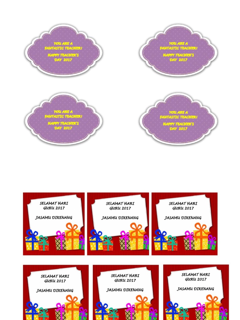 Label Hadiah Hari Guru | PDF