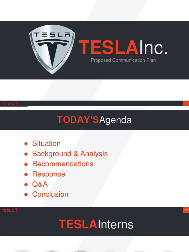 Tesla: Proposed Communication Plan | PDF | Energy And Resource | Business