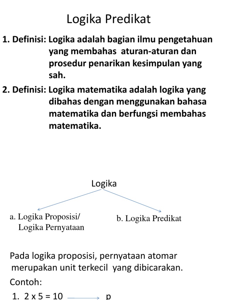 Memahami Logika Predikat dan Argumen | PDF | Metode & Bahan Ajar