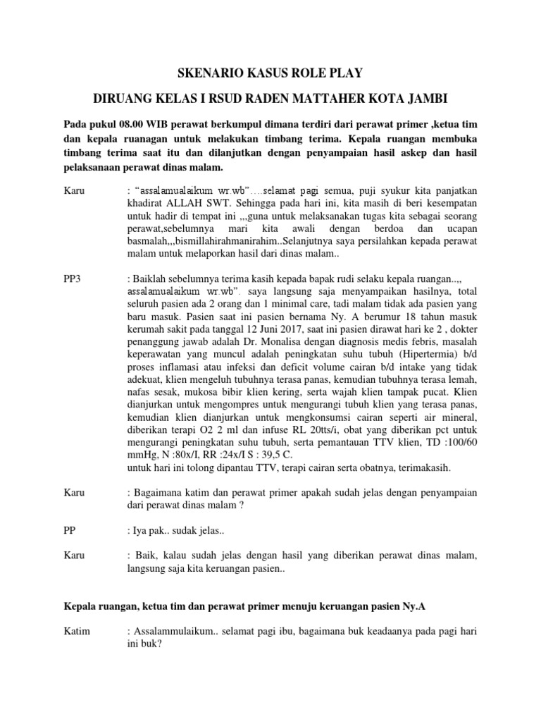 Skenario Role Play Tim | PDF