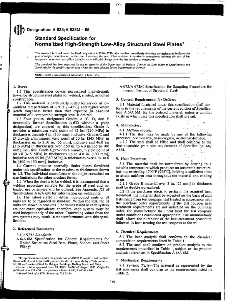 Astm A633 | PDF