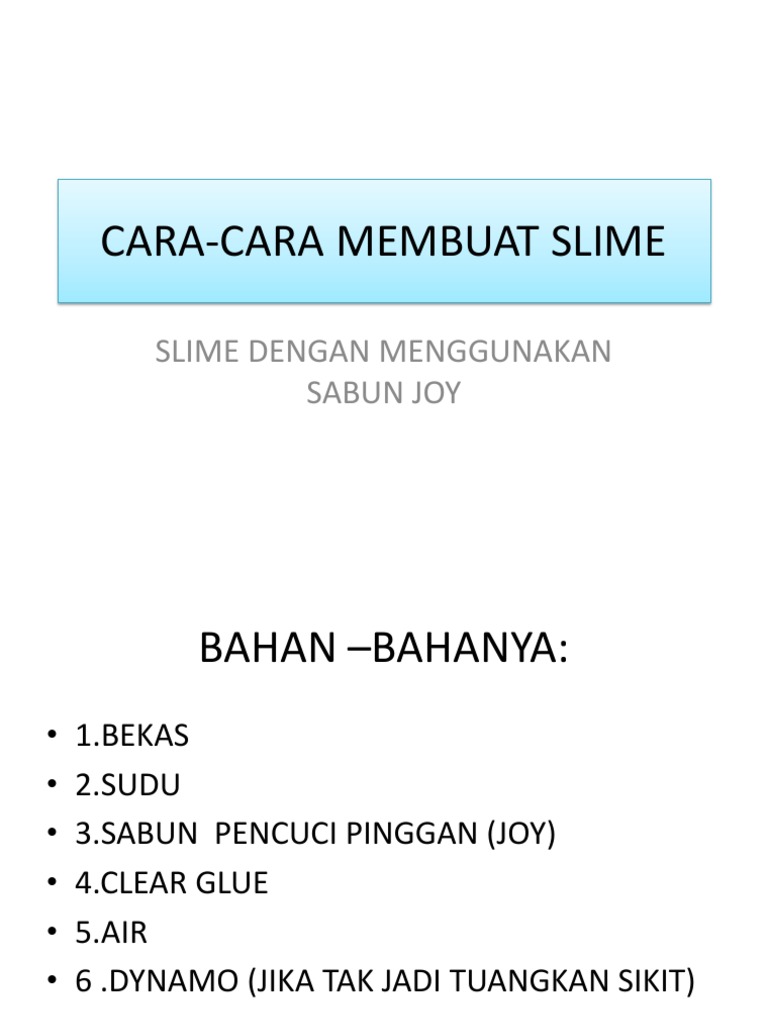 Cara-Cara Membuat Slime | PDF