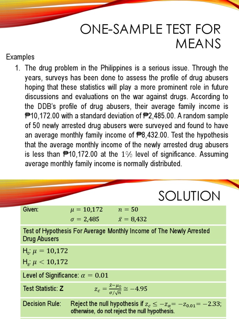 Hypothesis Testing Examples and Solutions | PDF | Statistical ...