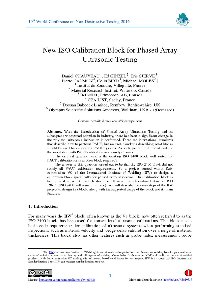 Paut Block | PDF | Calibration | Anisotropy