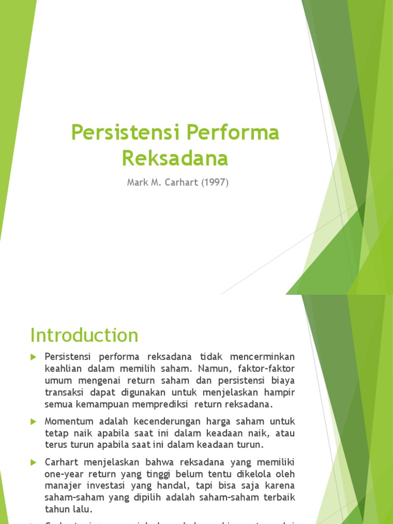Carhart 4-Factor Model | PDF