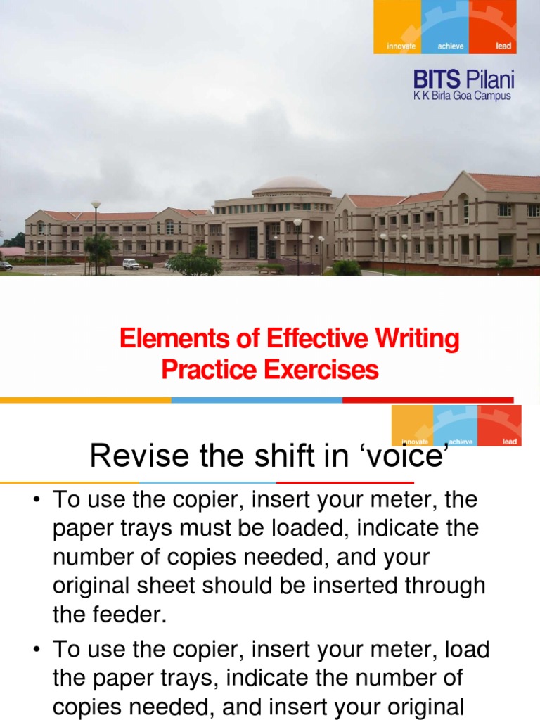 Elements of Effective Writing Practice Exercises | PDF | Carbon ...