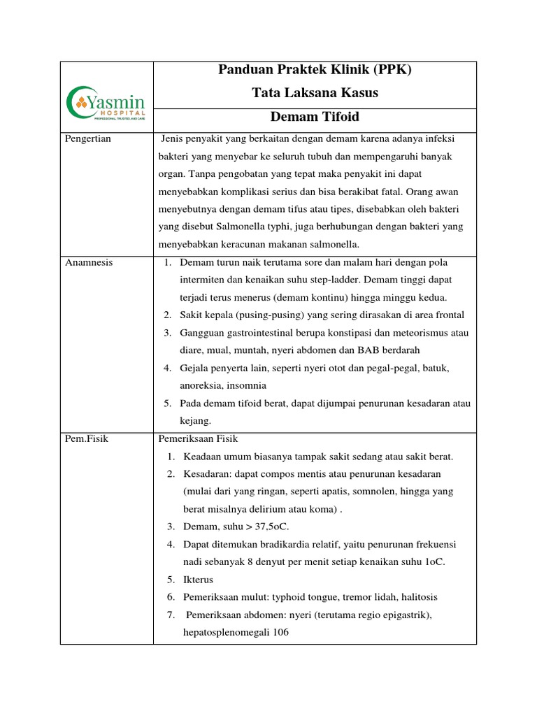 PPK Tifoid | PDF