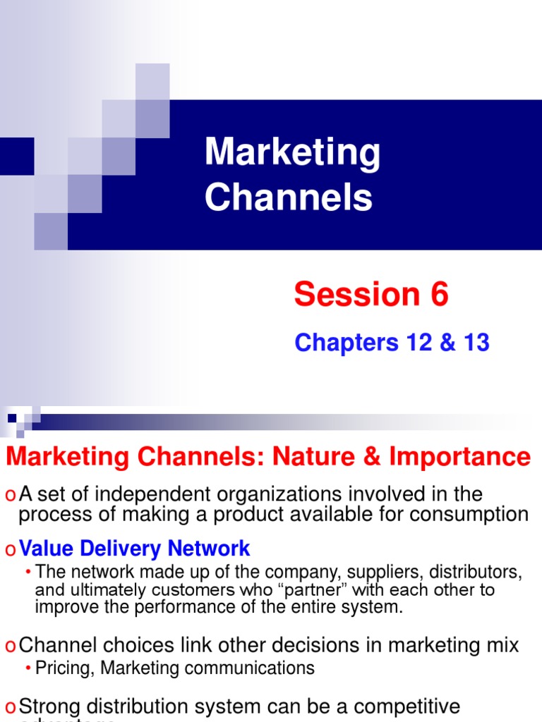 Understanding Marketing Channels and Distribution | PDF | Distribution ...