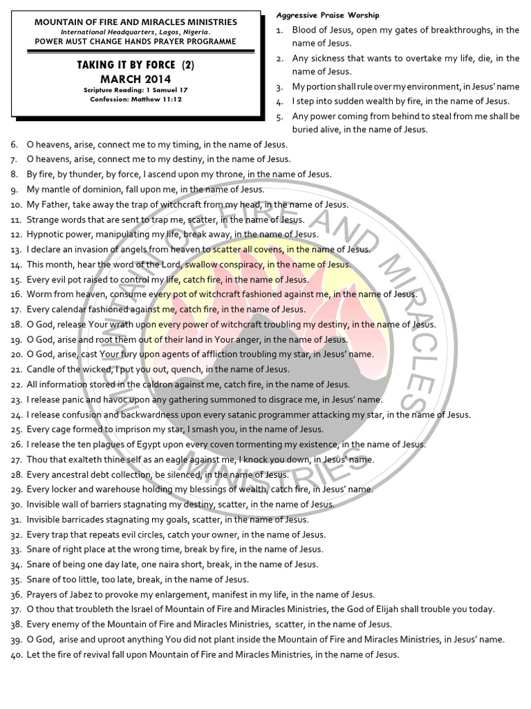 Aggressive Prayers for Breakthrough, Blessings, and Protection from ...