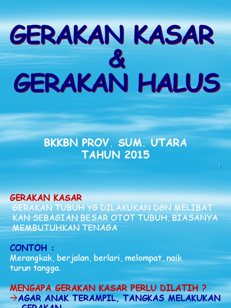Gerakan Kasar dan Halus Anak 0-5 Tahun | PDF