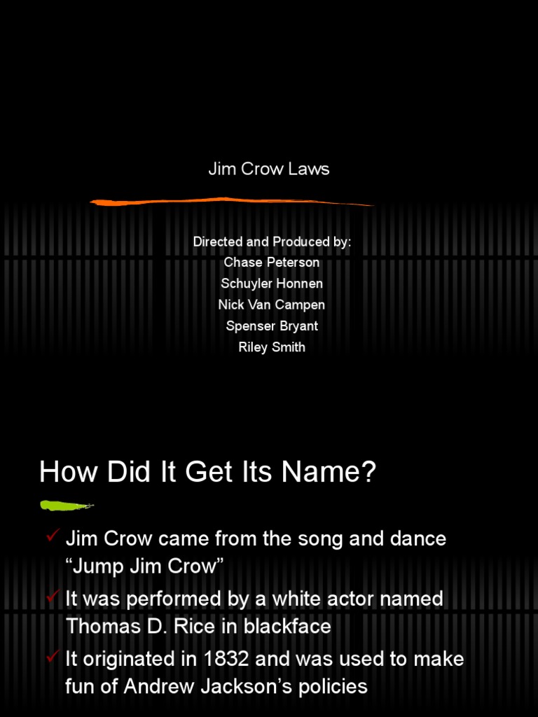 Understanding Jim Crow Laws and Impact | PDF
