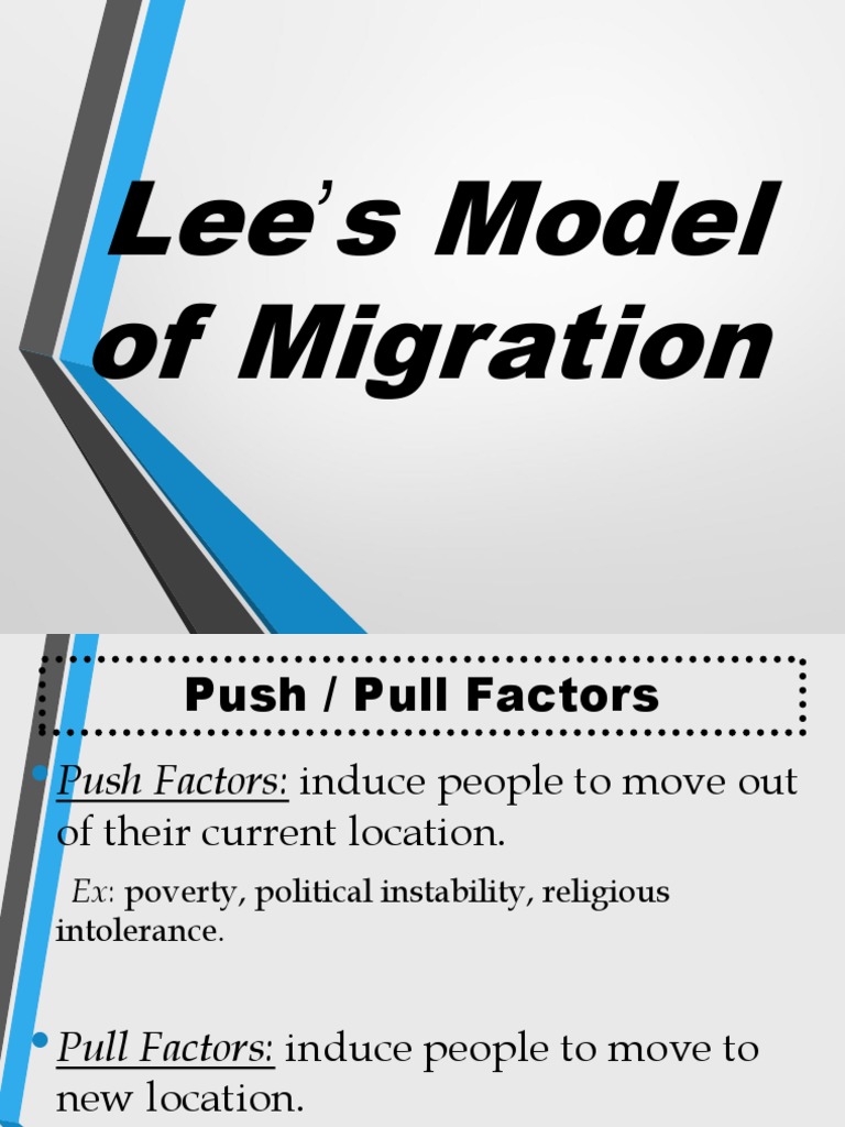 Lees Model of Migration 1 | PDF