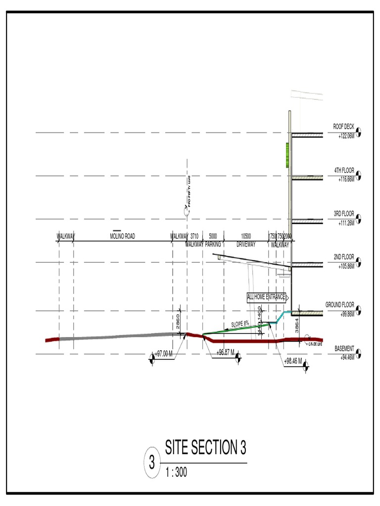 Site Section 3 3: Roof Deck +122.06M | PDF | City Of Brisbane ...