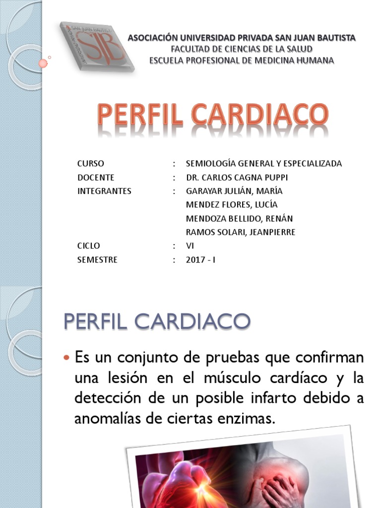Perfil Cardíaco: Pruebas y Valores Normales | PDF | Infarto de ...