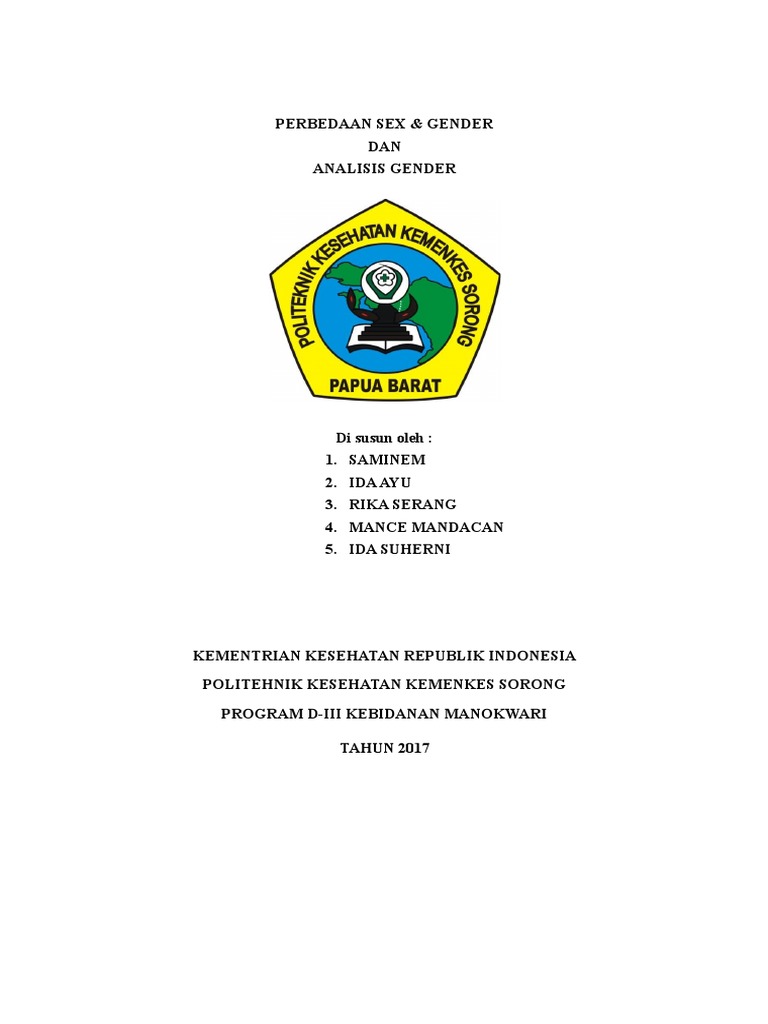 Perbedaan Sex Dan Gender Dan Analisis Gender Pdf