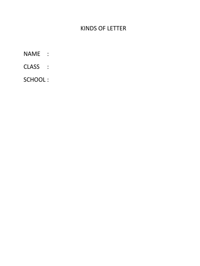 Types of Letters Explained | PDF | Classics