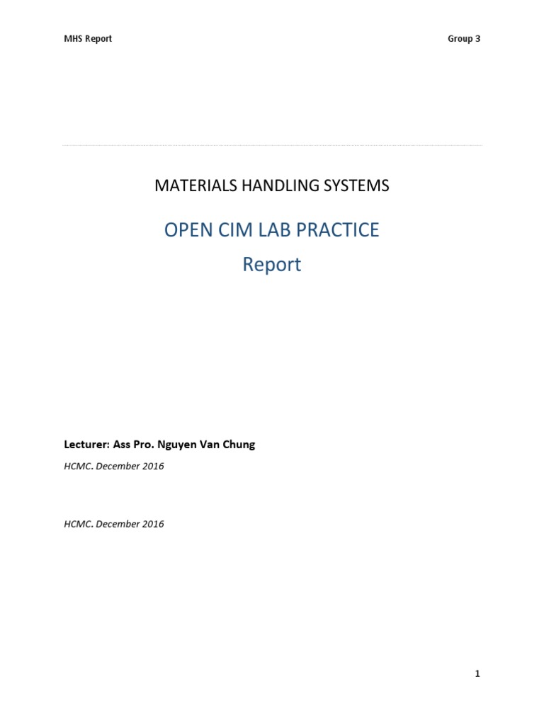Open CIM Practice Report-Group 3 | PDF | Numerical Control | Automation