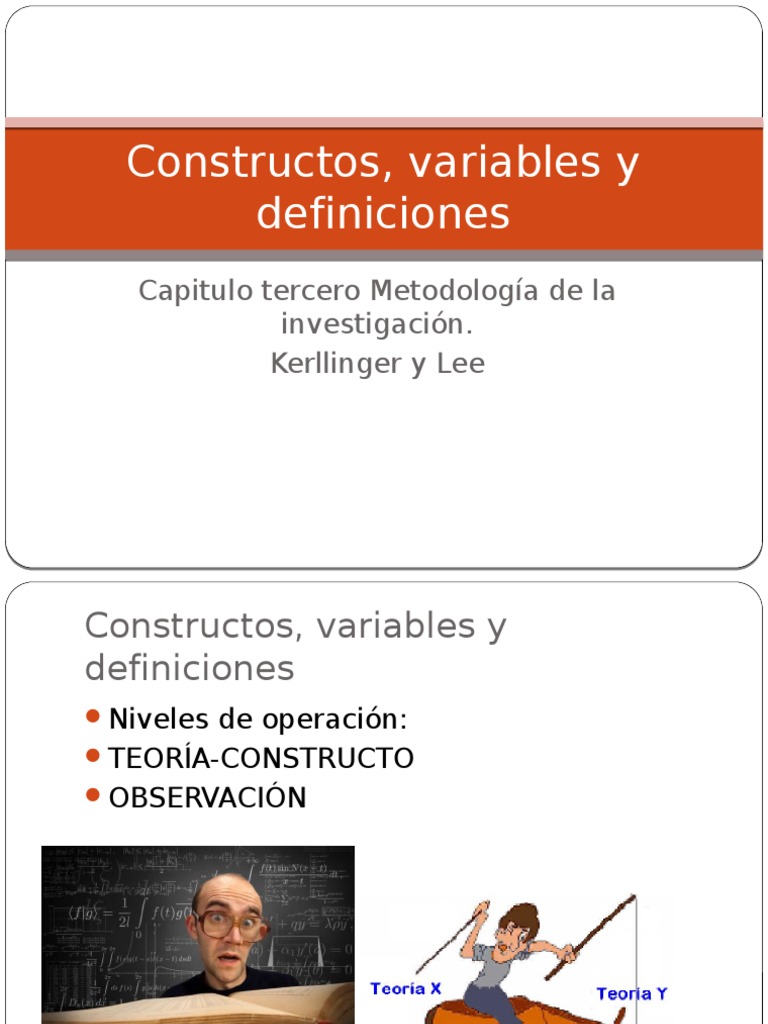 Kerlinger and Lee Cap. Constructos, Variables y Definiciones | PDF | Variable (Matemáticas ...