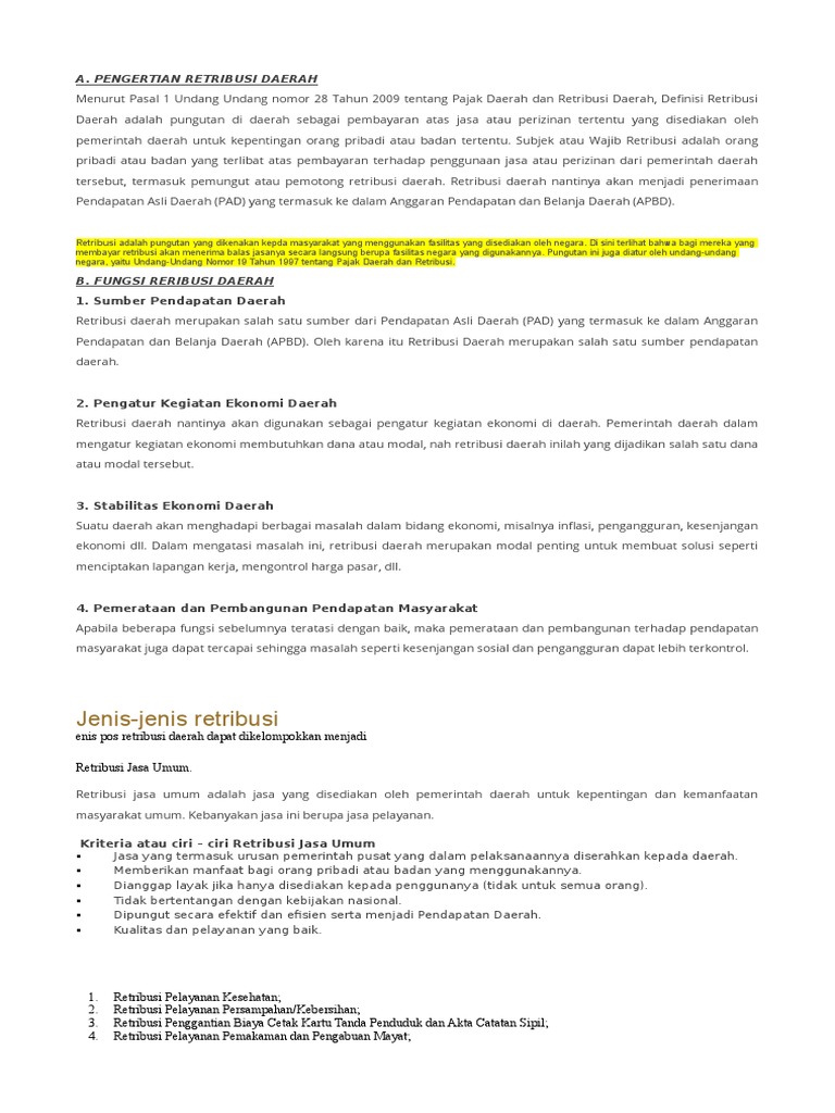 RETRIBUSI | PDF