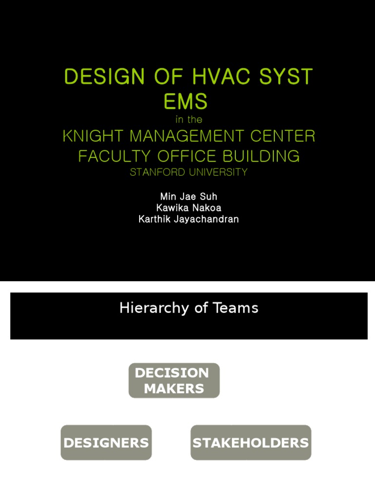 Design of Hvac Syst EMS: Knight Management Center Faculty Office ...