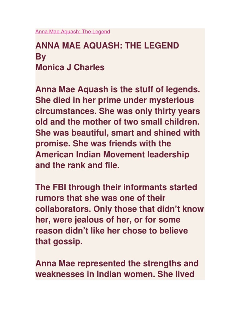 Anna Mae Aquash | PDF | Violence