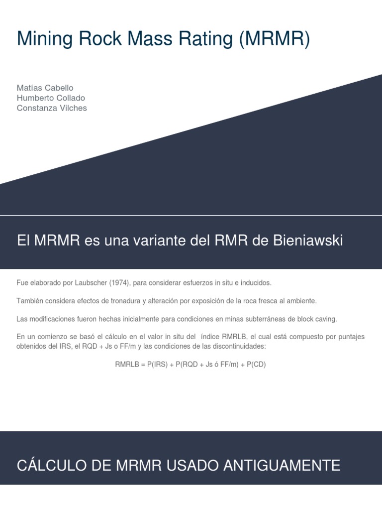 MRMR | PDF | Roca (geología) | Geología