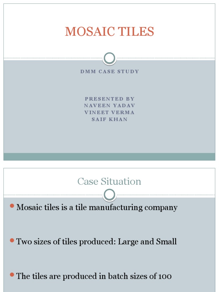 Mosaic Tiles: DMM Case Study | PDF