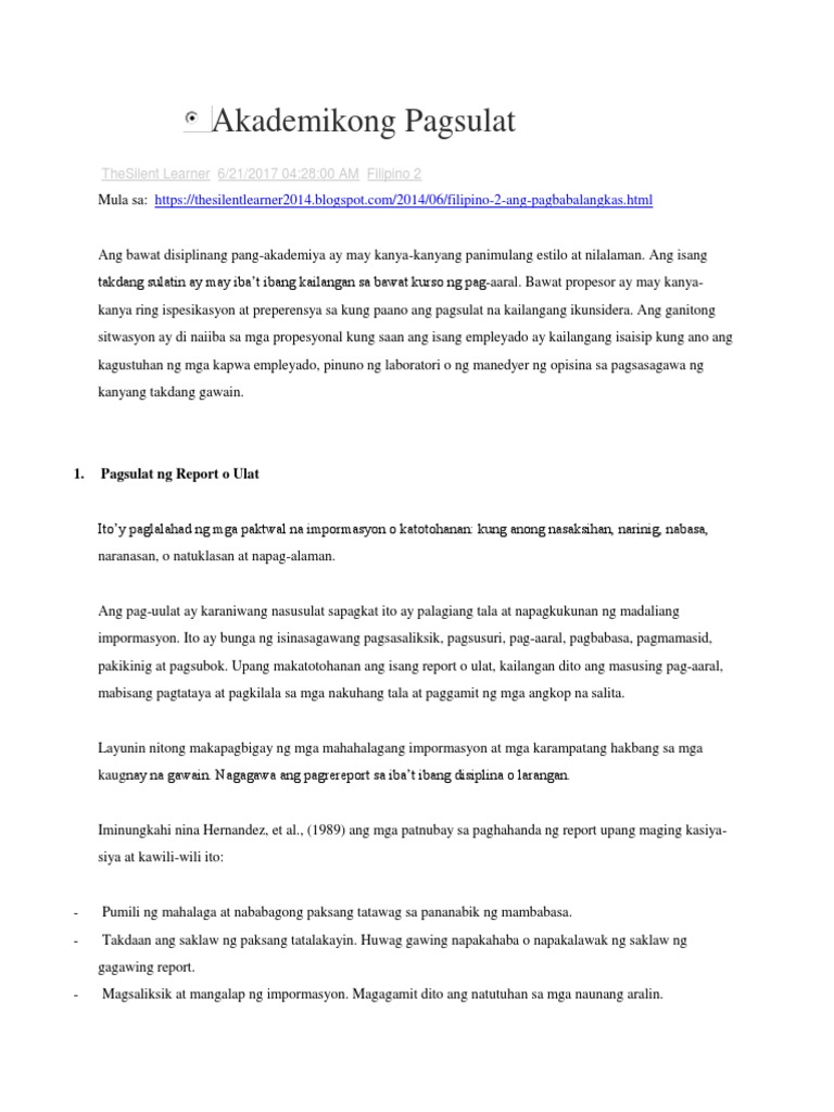 Akademikong Pagsulat