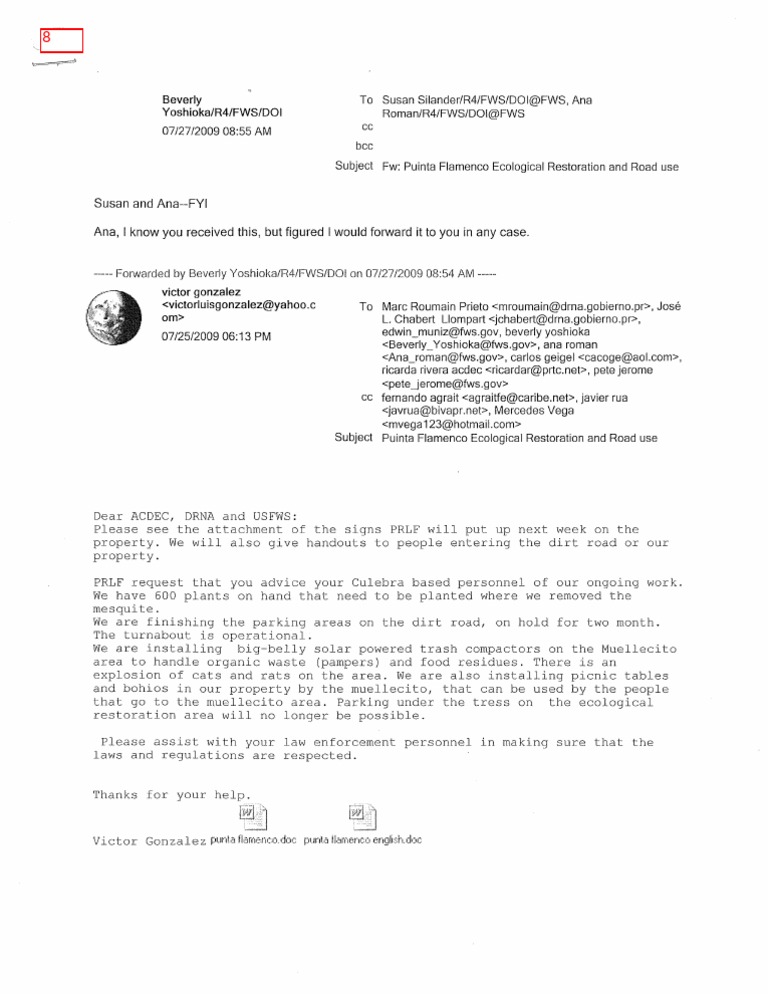 Email - Gonzalez - A - USFWS - Signs and Flyers | PDF | Nature