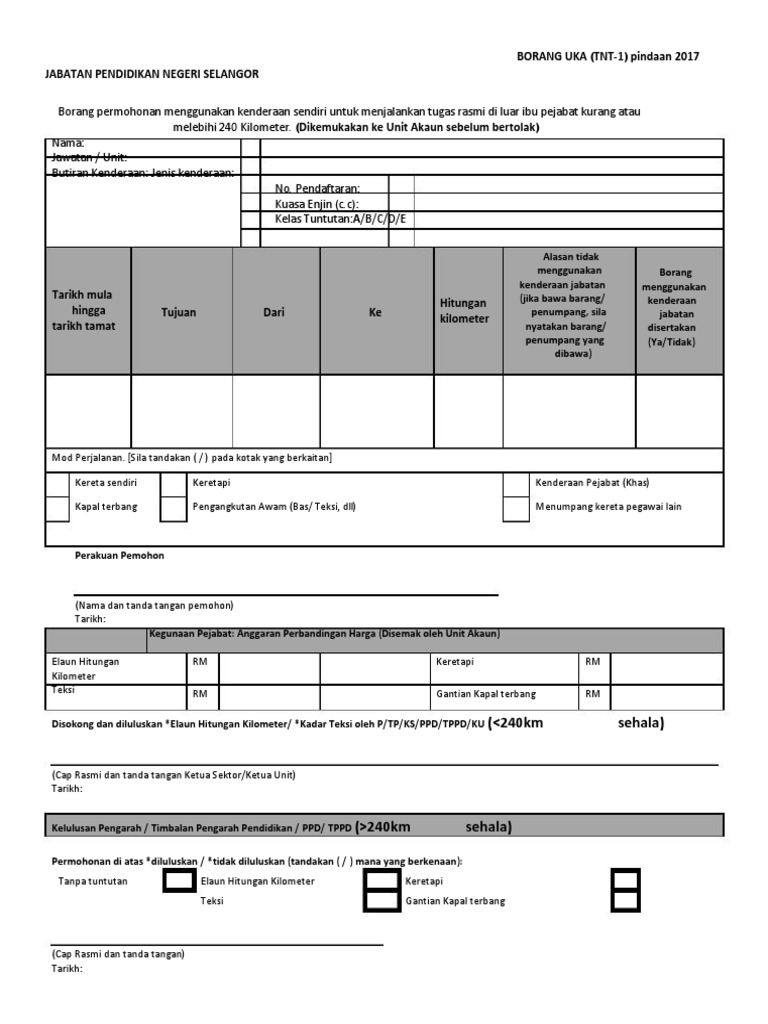 Borang UKA TnT1.Edited | PDF