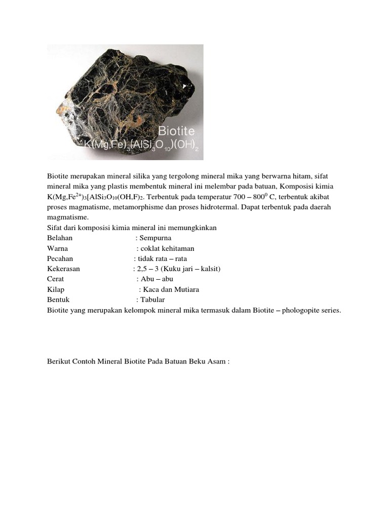 Mineral Biotit | PDF